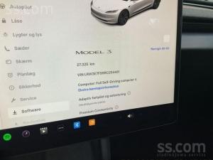 White Tesla Model 3 2024 in Riga, with an engine capacity of 0.00 L and mileage of 27 thousand km for 37900 €, photo 6 on AUTOMOTO.COM.LV