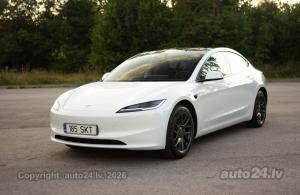 White Tesla Model 3 2024 in Parnu, with an engine capacity of 0.00 L and mileage of 29 thousand km for 32990 €, photo  on AUTOMOTO.COM.LV