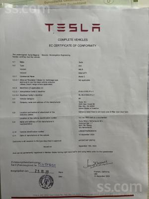 White Tesla Model 3 2024 in Riga, with an engine capacity of 0.00 L and mileage of 50 thousand km for 23000 €, photo 6 on AUTOMOTO.COM.LV