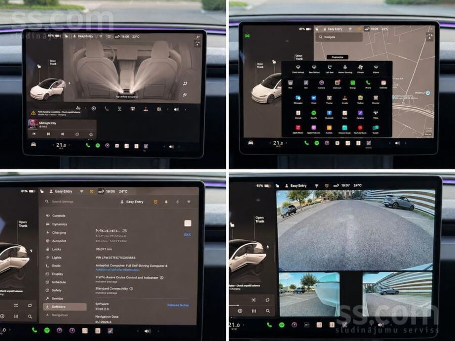 Balts Tesla Model 3 2024 Rīga, ar dzinēja tilpumu 0.00 L un nobraukumu 35 tūkst. km par 39900 €, foto 28 vietnē AUTOMOTO.COM.LV