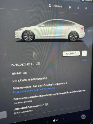 Balts Tesla Model 3 2024 Kauņa, ar dzinēja tilpumu 0.00 L un nobraukumu 69 tūkst. km par 32000 €, foto 22 vietnē AUTOMOTO.COM.LV