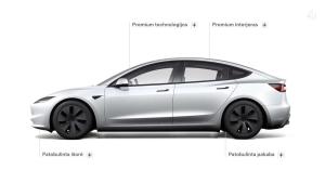 Balts Tesla Model 3 2024 Viļņa, ar dzinēja tilpumu 0.00 L un nobraukumu 45 tūkst. km par 41490 €, foto 3 vietnē AUTOMOTO.COM.LV