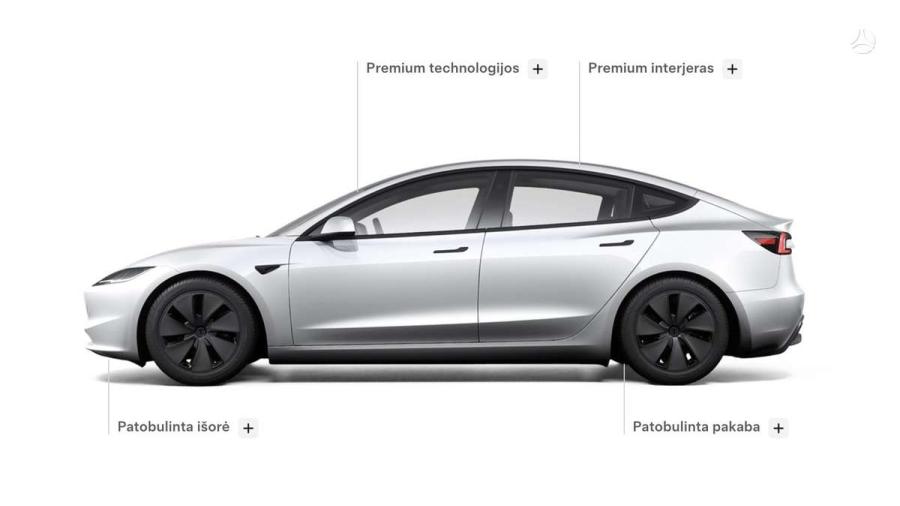 Balts Tesla Model 3 2024 Viļņa, ar dzinēja tilpumu 0.00 L un nobraukumu 45 tūkst. km par 41490 €, foto 3 vietnē AUTOMOTO.COM.LV