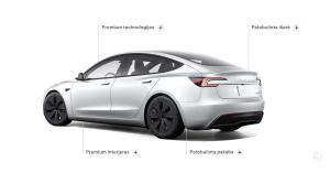 Balts Tesla Model 3 2024 Viļņa, ar dzinēja tilpumu 0.00 L un nobraukumu 45 tūkst. km par 41490 €, foto 4 vietnē AUTOMOTO.COM.LV