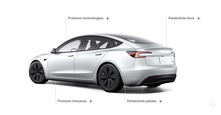Balts Tesla Model 3 2024 Viļņa, ar dzinēja tilpumu 0.00 L un nobraukumu 45 tūkst. km par 41490 €, foto 4 vietnē AUTOMOTO.COM.LV