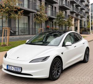 Balts Tesla Model 3 2024 Rīga, ar dzinēja tilpumu 0.00 L un nobraukumu 79 tūkst. km par 32500 €, foto  vietnē AUTOMOTO.COM.LV