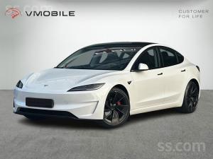 White Tesla Model 3 2025 in Riga, with an engine capacity of 0.00 L and mileage of 10 thousand km for 66720 €, photo  on AUTOMOTO.COM.LV