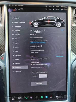 Black Tesla Model S 2017 in Tartu, with an engine capacity of 0.00 L and mileage of 150 thousand km for 23990 €, photo 15 on AUTOMOTO.COM.LV