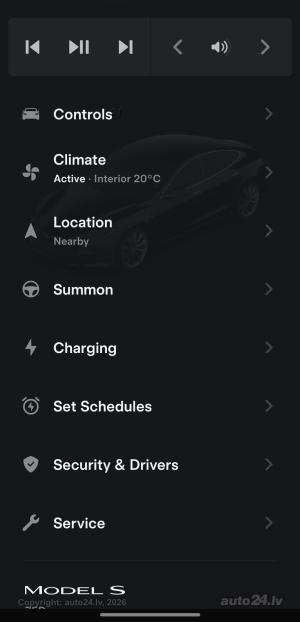 Black Tesla Model S 2017 in Tartu, with an engine capacity of 0.00 L and mileage of 150 thousand km for 23990 €, photo 17 on AUTOMOTO.COM.LV
