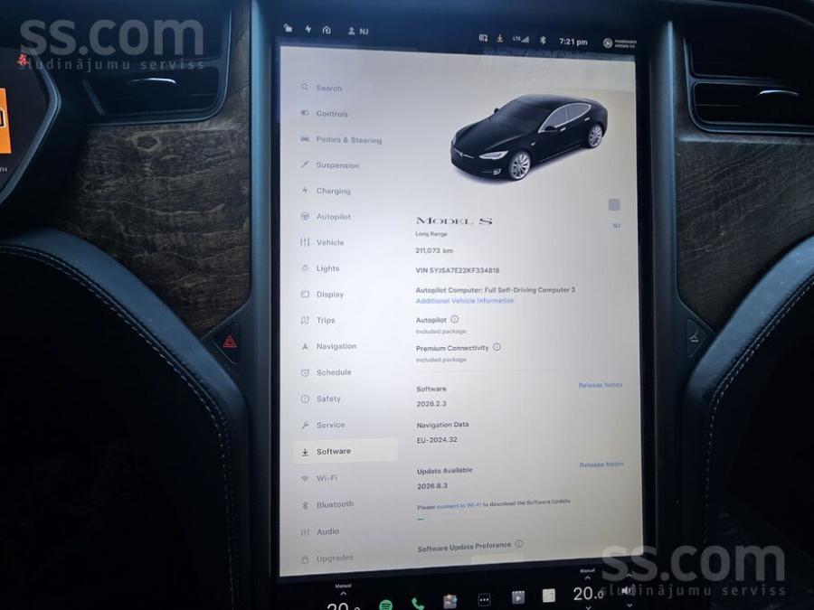 Black Tesla Model S 2019 in Riga, with an engine capacity of 0.00 L and mileage of 211 thousand km for 26500 €, photo 11 on AUTOMOTO.COM.LV