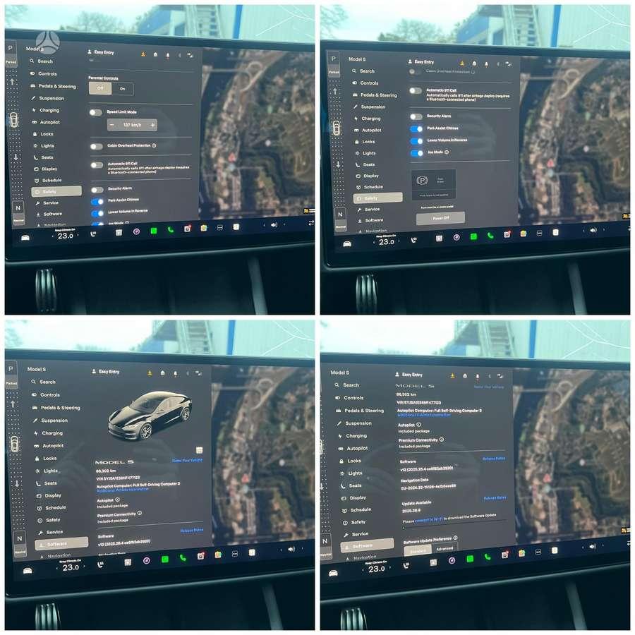 Black Tesla Model S 2022 in Kaunas, with an engine capacity of 0.00 L and mileage of 86 thousand km for 24900 €, photo 20 on AUTOMOTO.COM.LV