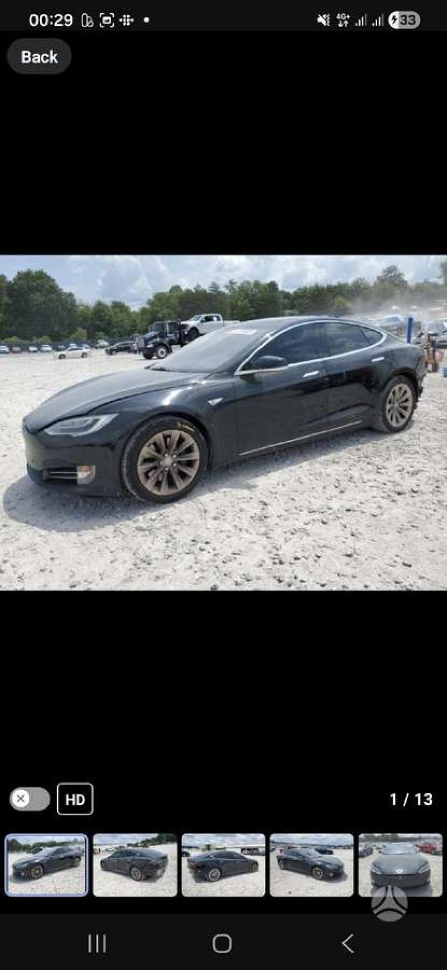 Melns Tesla Model S 2016 Klaipėda, ar dzinēja tilpumu 0.00 L un nobraukumu 100 tūkst. km par 13000 €, foto 2 vietnē AUTOMOTO.COM.LV