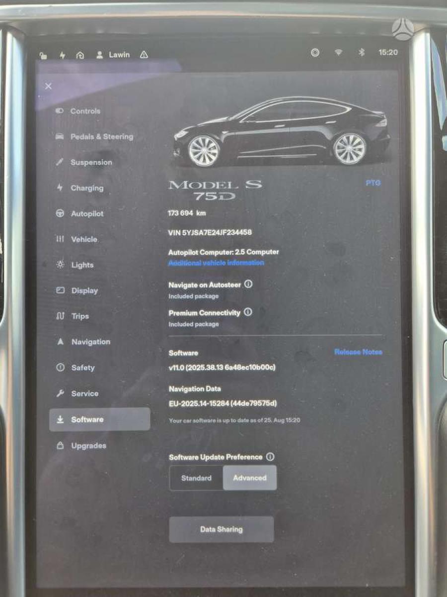 Melns Tesla Model S 2018 Kauņa, ar dzinēja tilpumu 0.00 L un nobraukumu 174 tūkst. km par 17999 €, foto 25 vietnē AUTOMOTO.COM.LV