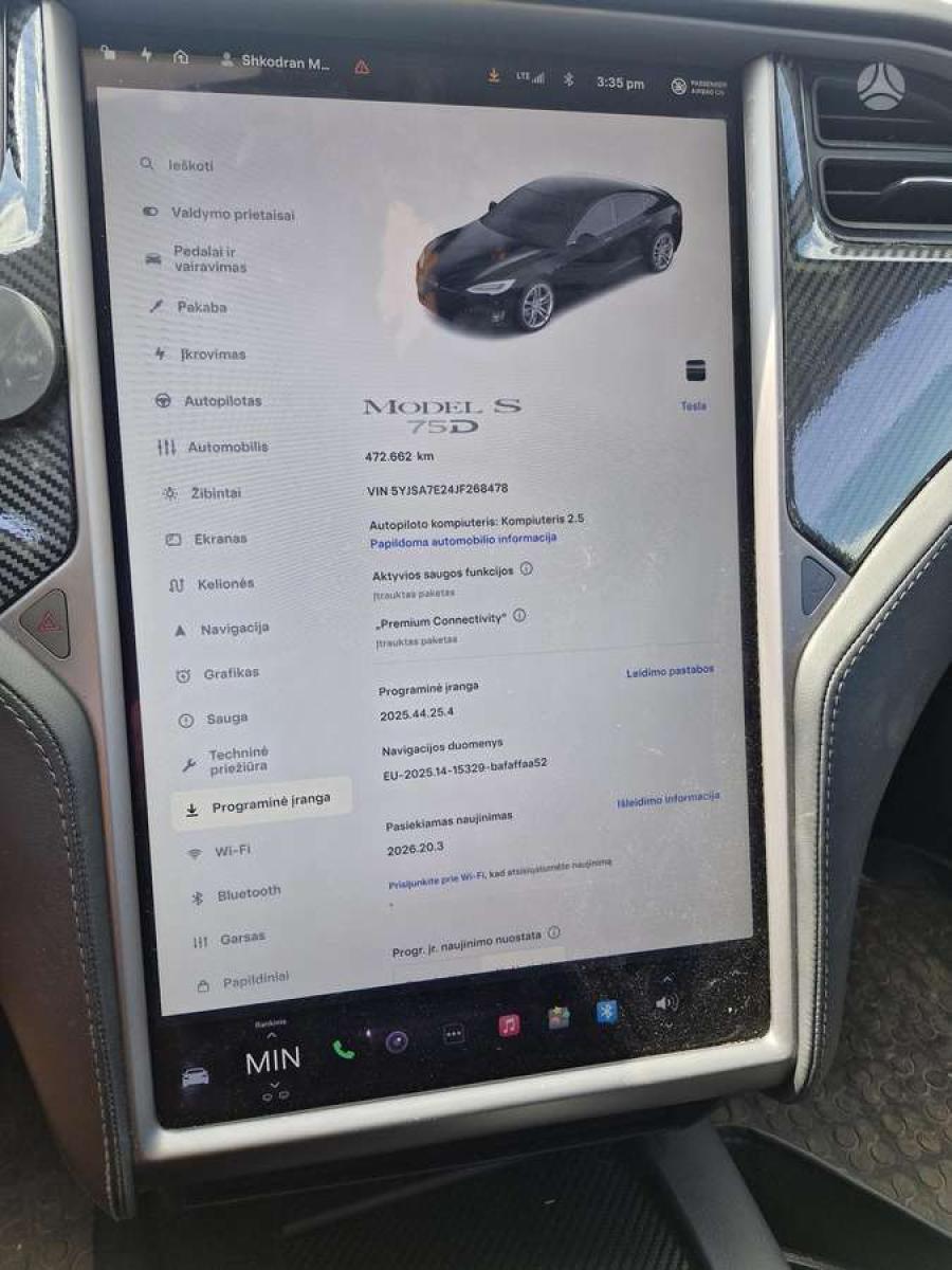Black Tesla Model S 2019 in Marijampole, with an engine capacity of 0.00 L and mileage of 470 thousand km for 9900 €, photo 24 on AUTOMOTO.COM.LV