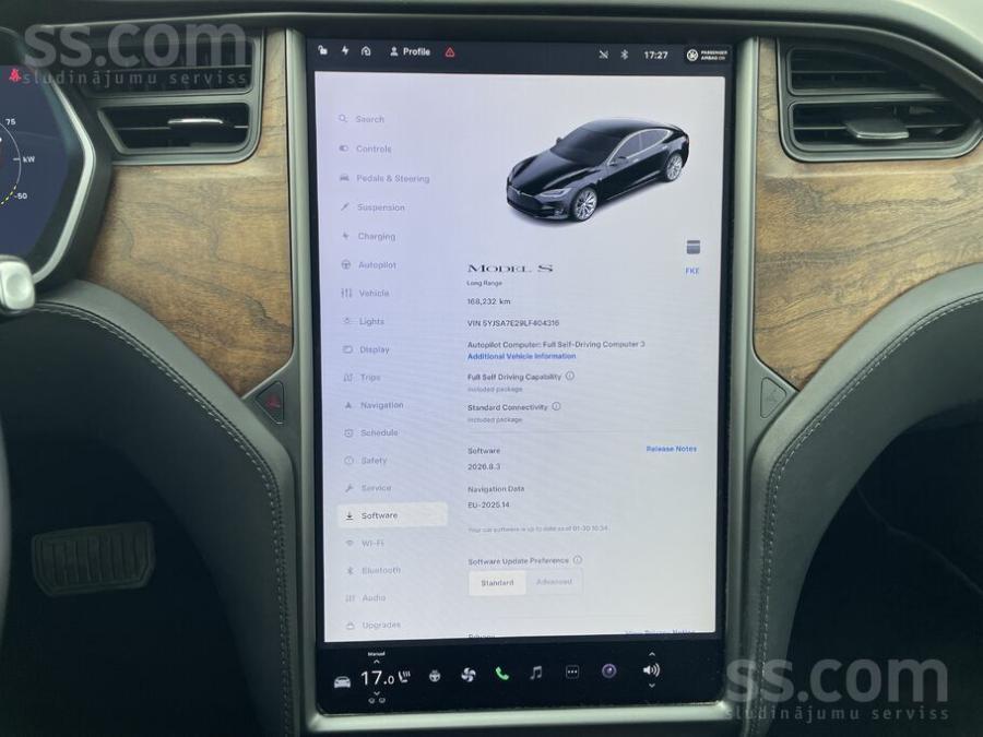 Black Tesla Model S 2020 in Riga, with an engine capacity of 0.00 L and mileage of 168 thousand km for 31490 €, photo 28 on AUTOMOTO.COM.LV