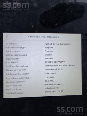 Black Tesla Model S 2020 in Riga, with an engine capacity of 0.00 L and mileage of 67 thousand km for 34034 €, photo 12 on AUTOMOTO.COM.LV