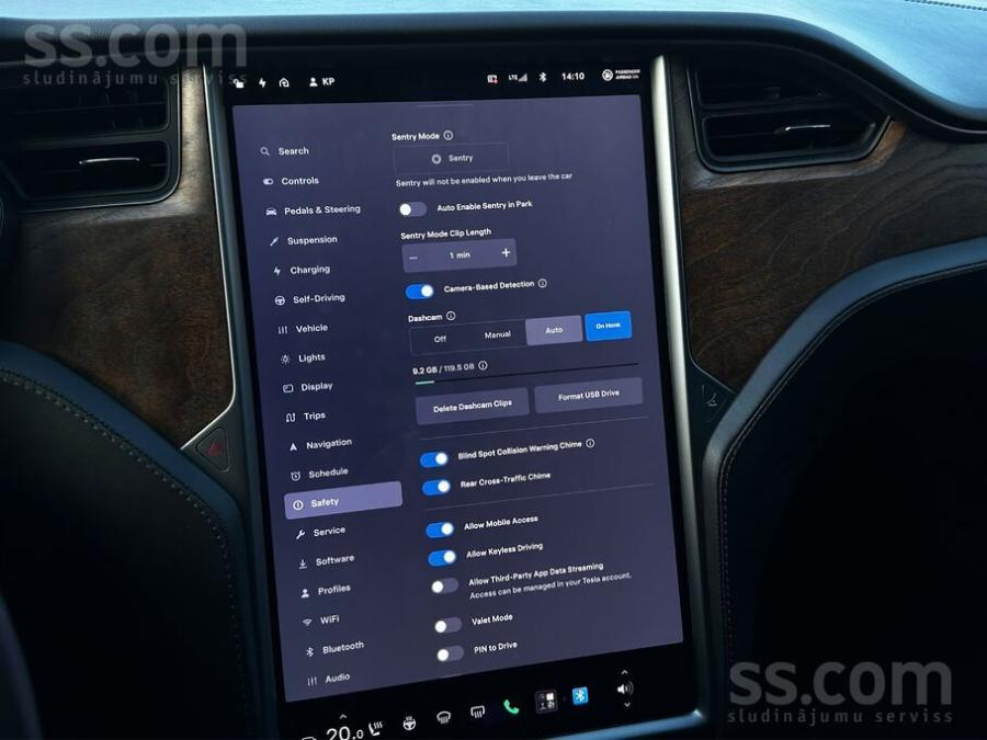 Melns Tesla Model S 2020 Rīga, ar dzinēja tilpumu 0.00 L un nobraukumu 70 tūkst. km par 34870 €, foto 14 vietnē AUTOMOTO.COM.LV