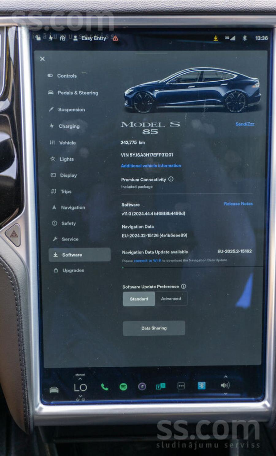 Синий Тесла Модель С 2014 в Рига, объемом двигателя 0.00 л и пробегом 0 тыс. км за 18900 €, фото 20 на AUTOMOTO.COM.LV