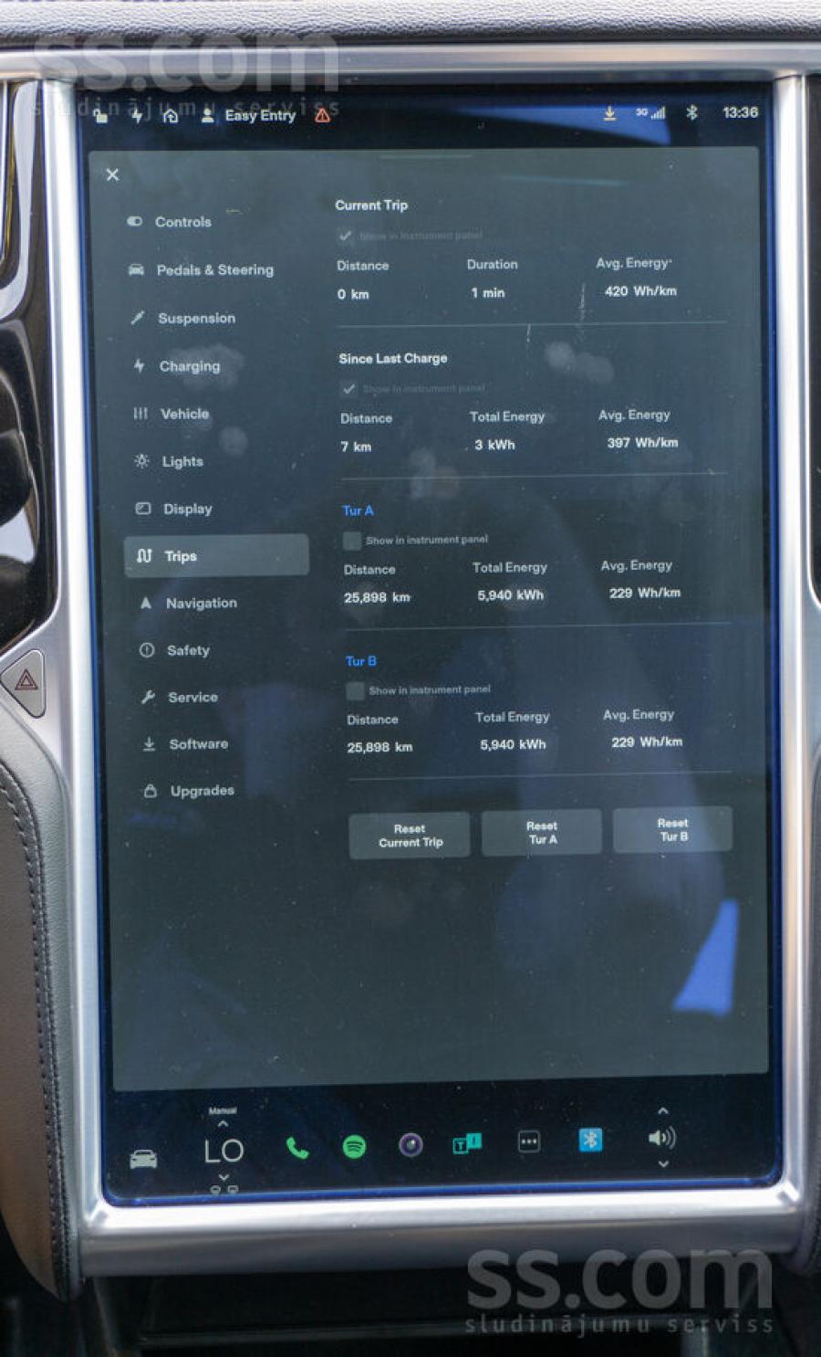 Синий Тесла Модель С 2014 в Рига, объемом двигателя 0.00 л и пробегом 0 тыс. км за 18900 €, фото 21 на AUTOMOTO.COM.LV
