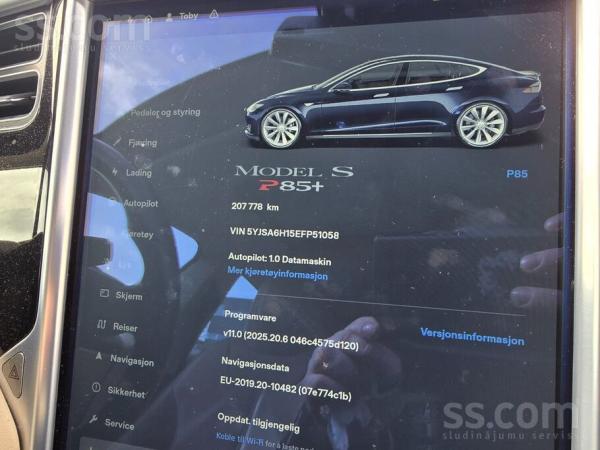 Blue Tesla Model S 2014 in Riga, with an engine capacity of 0.00 L and mileage of 208 thousand km for 14777 €, photo 6 on AUTOMOTO.COM.LV