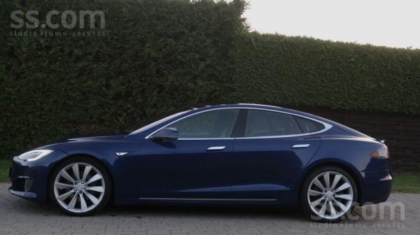 Blue Tesla Model S 2016 in Riga, with an engine capacity of 0.00 L and mileage of 195 thousand km for 16650 €, photo 9 on AUTOMOTO.COM.LV