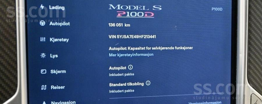 Zils Tesla Model S 2017 Rīga, ar dzinēja tilpumu 0.00 L un nobraukumu 137 tūkst. km par 29900 €, foto 4 vietnē AUTOMOTO.COM.LV