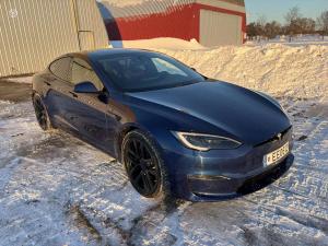 Blue Tesla Model S 2024 in Kaunas, with an engine capacity of 0.00 L and mileage of 20 thousand km for 55000 €, photo  on AUTOMOTO.COM.LV