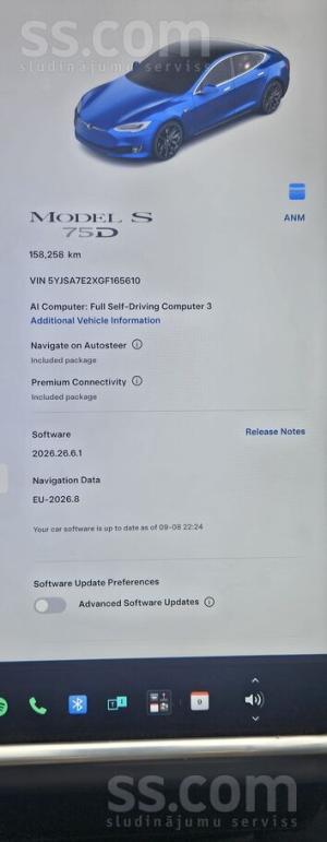 Zils Tesla Model S 2017 Rīga, ar dzinēja tilpumu 0.00 L un nobraukumu 158 tūkst. km par 18700 €, foto 10 vietnē AUTOMOTO.COM.LV