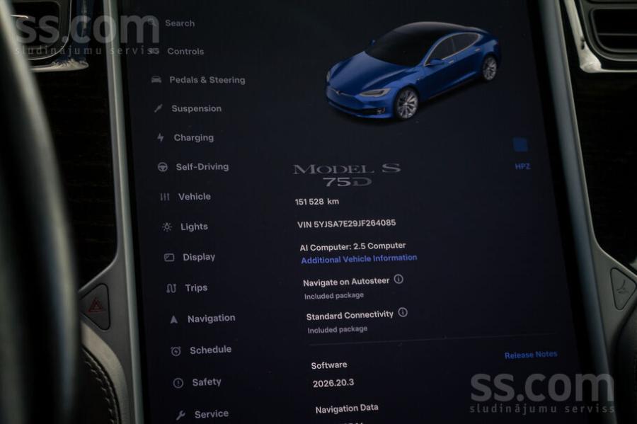 Zils Tesla Model S 2018 Jelgava, ar dzinēja tilpumu 0.00 L un nobraukumu 152 tūkst. km par 21000 €, foto 17 vietnē AUTOMOTO.COM.LV