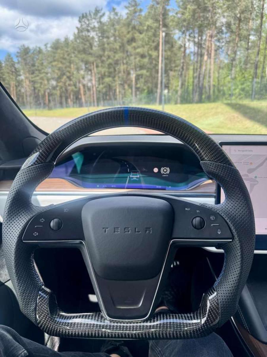 Blue Tesla Model S 2023 in Vilnius, with an engine capacity of 0.00 L and mileage of 73 thousand km for 49997 €, photo 19 on AUTOMOTO.COM.LV