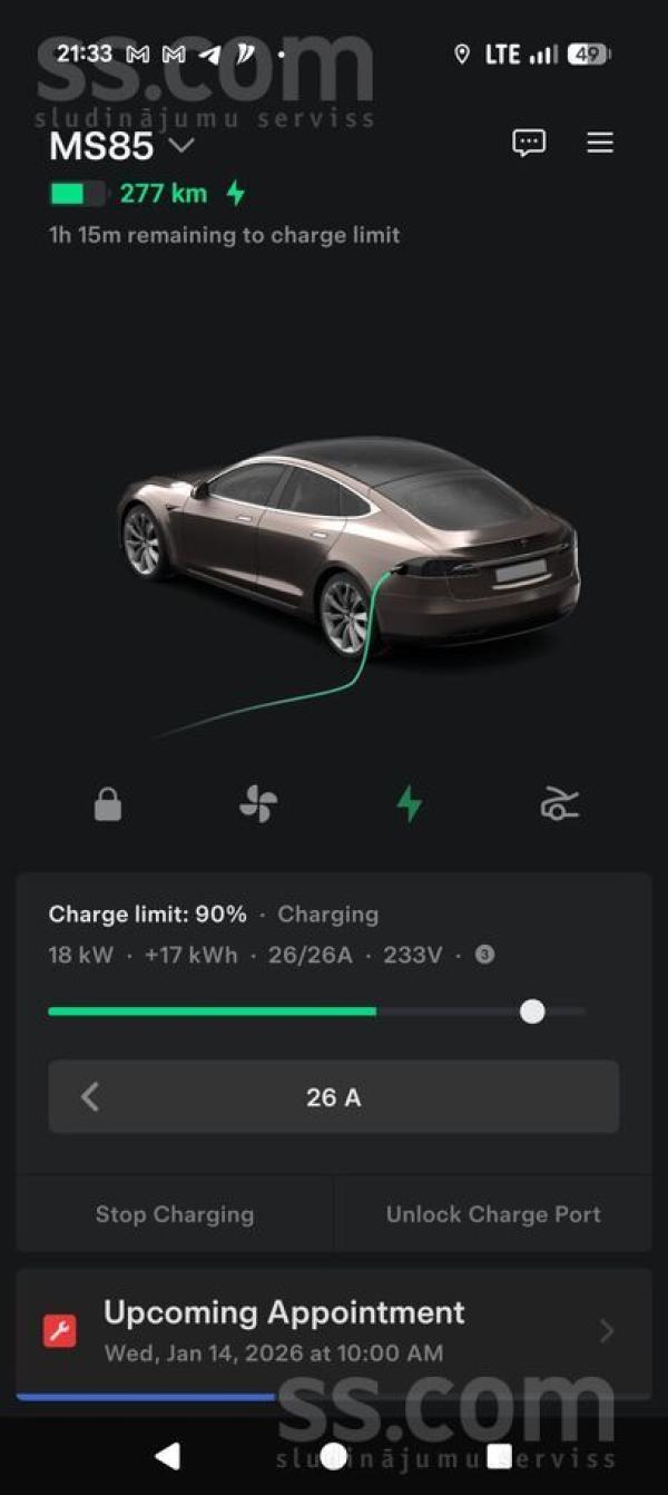 Brūns Tesla Model S 2014 Rīga, ar dzinēja tilpumu 0.00 L un nobraukumu 174 tūkst. km par 15400 €, foto 10 vietnē AUTOMOTO.COM.LV