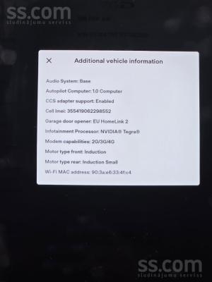 Brown Tesla Model S 2015 in Riga, with an engine capacity of 0.00 L and mileage of 196 thousand km for 14600 €, photo 24 on AUTOMOTO.COM.LV