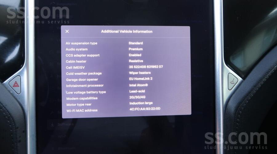 Pelēks Tesla Model S 2014 Rīga, ar dzinēja tilpumu 0.00 L un nobraukumu 248 tūkst. km par 12950 €, foto 17 vietnē AUTOMOTO.COM.LV