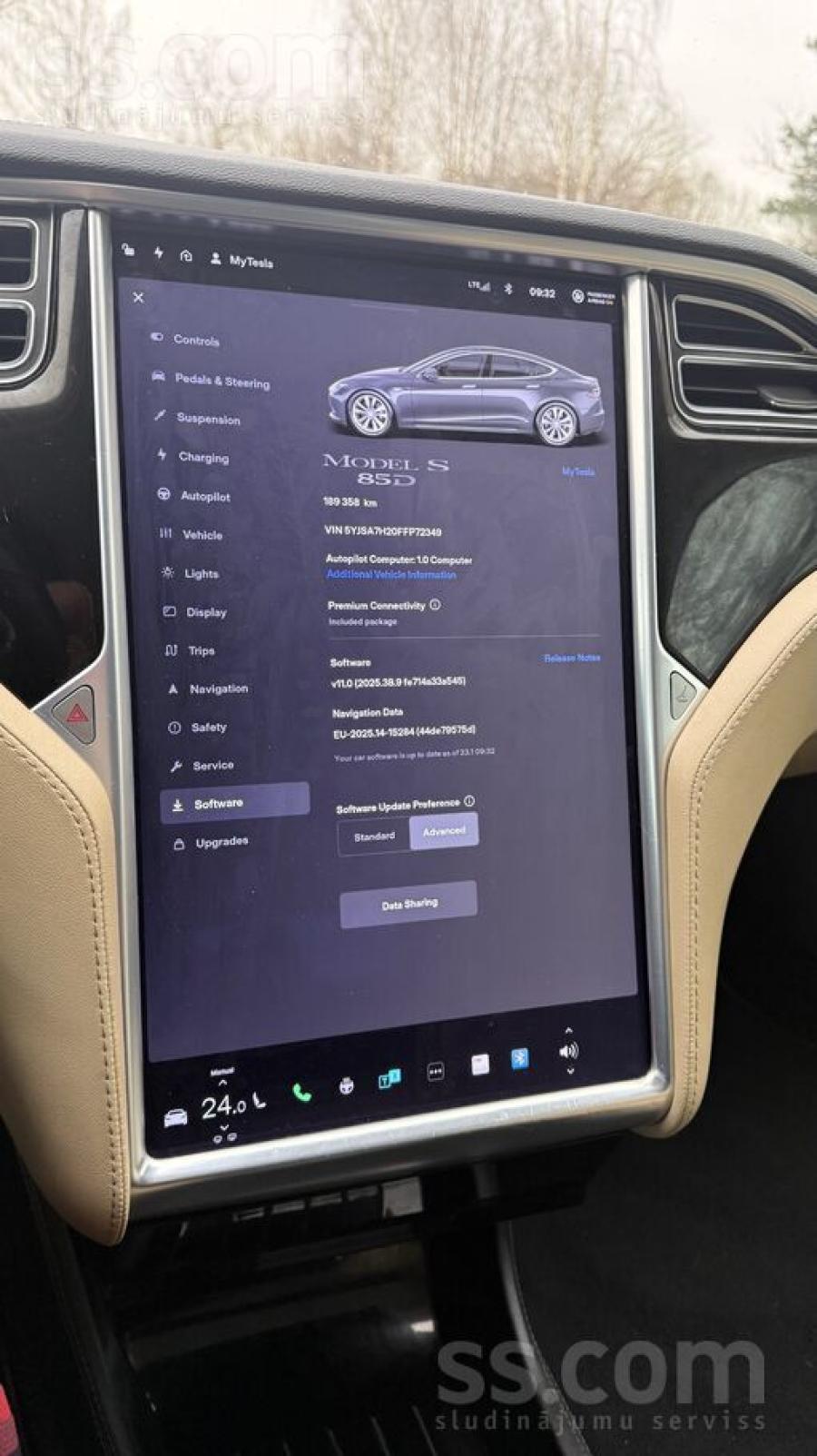 Pelēks Tesla Model S 2015 Rīga, ar dzinēja tilpumu 0.00 L un nobraukumu 189 tūkst. km par 14500 €, foto 21 vietnē AUTOMOTO.COM.LV
