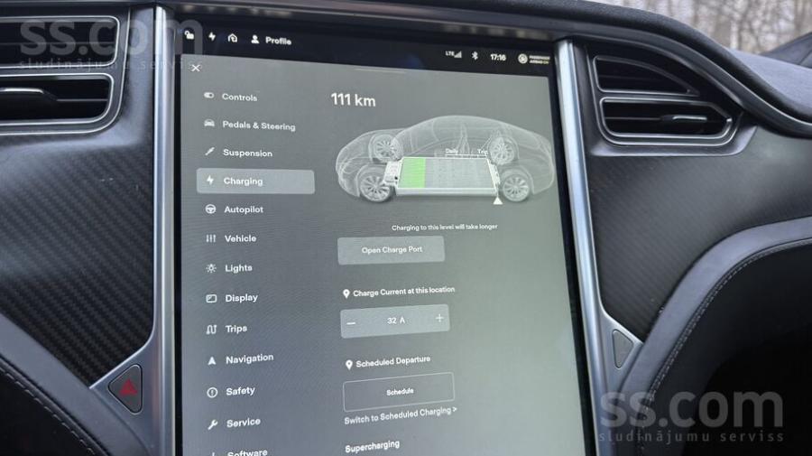 Pelēks Tesla Model S 2015 Rīga, ar dzinēja tilpumu 0.00 L un nobraukumu 218 tūkst. km par 12900 €, foto 25 vietnē AUTOMOTO.COM.LV