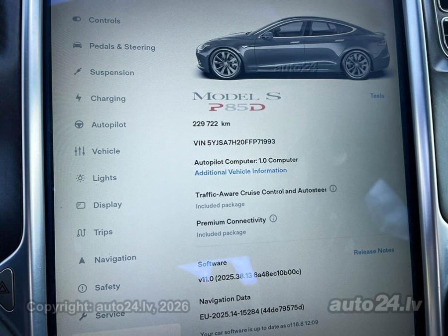 Серый Тесла Модель С 2015 в Вильянди, объемом двигателя 0.00 л и пробегом 229 тыс. км за 20000 €, фото 12 на AUTOMOTO.COM.LV