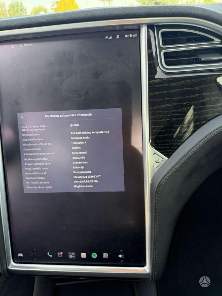 Grey Tesla Model S 2016 in Marijampole, with an engine capacity of 0.00 L and mileage of 133 thousand km for 18900 €, photo 13 on AUTOMOTO.COM.LV