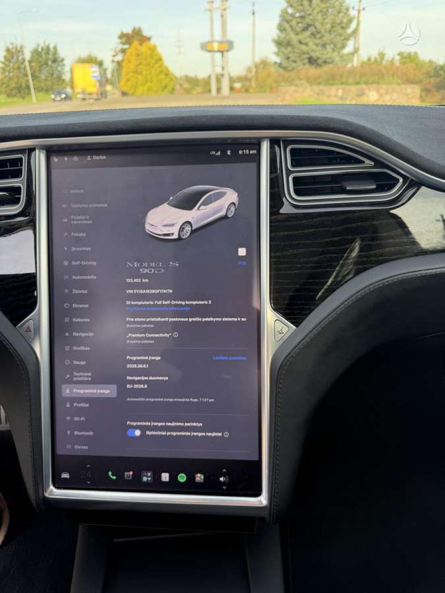 Grey Tesla Model S 2016 in Marijampole, with an engine capacity of 0.00 L and mileage of 133 thousand km for 18900 €, photo 14 on AUTOMOTO.COM.LV