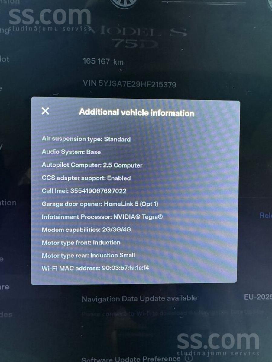 Pelēks Tesla Model S 2017 Rīga, ar dzinēja tilpumu 0.00 L un nobraukumu 165 tūkst. km par 18900 €, foto 20 vietnē AUTOMOTO.COM.LV