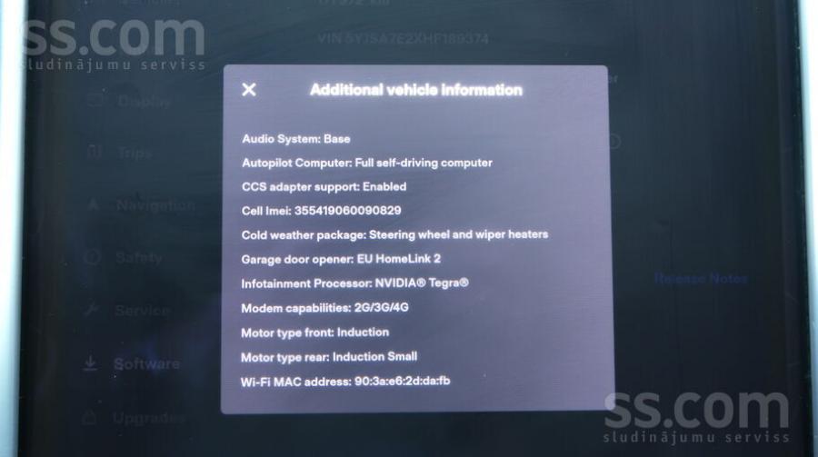 Pelēks Tesla Model S 2017 Rīga, ar dzinēja tilpumu 0.00 L un nobraukumu 172 tūkst. km par 20150 €, foto 22 vietnē AUTOMOTO.COM.LV