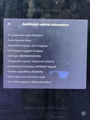 Grey Tesla Model S 2017 in Siauliai, with an engine capacity of 0.00 L and mileage of 269 thousand km for 15650 €, photo 27 on AUTOMOTO.COM.LV