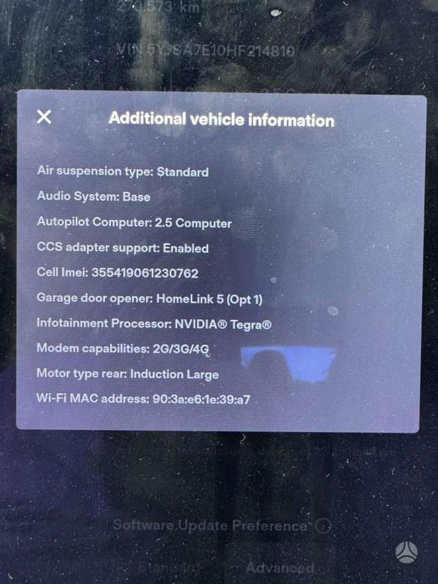 Grey Tesla Model S 2017 in Siauliai, with an engine capacity of 0.00 L and mileage of 269 thousand km for 15650 €, photo 27 on AUTOMOTO.COM.LV