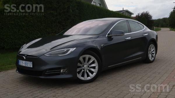 Grey Tesla Model S 2019 in Riga, with an engine capacity of 0.00 L and mileage of 212 thousand km for 26150 €, photo 1 on AUTOMOTO.COM.LV