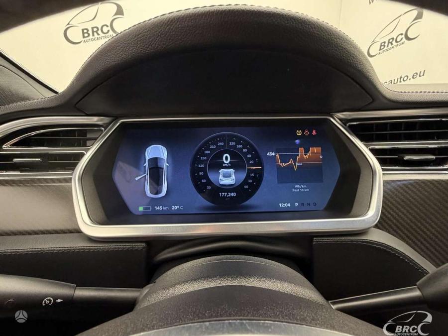 Grey Tesla Model S 2013 in Vilnius, with an engine capacity of 0.00 L and mileage of 177 thousand km for 12900 €, photo 28 on AUTOMOTO.COM.LV