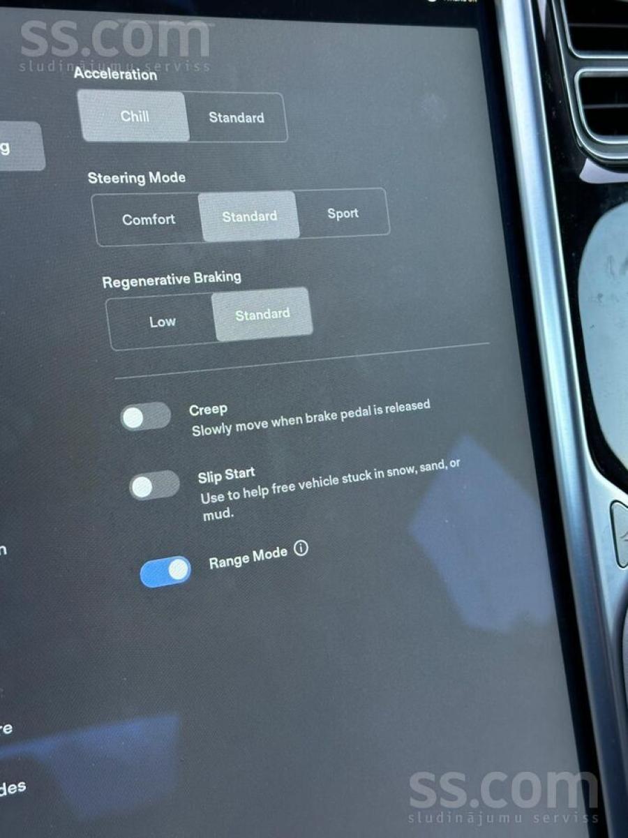 Pelēks Tesla Model S 2015 Rīga, ar dzinēja tilpumu 0.00 L un nobraukumu 288 tūkst. km par 12590 €, foto 21 vietnē AUTOMOTO.COM.LV