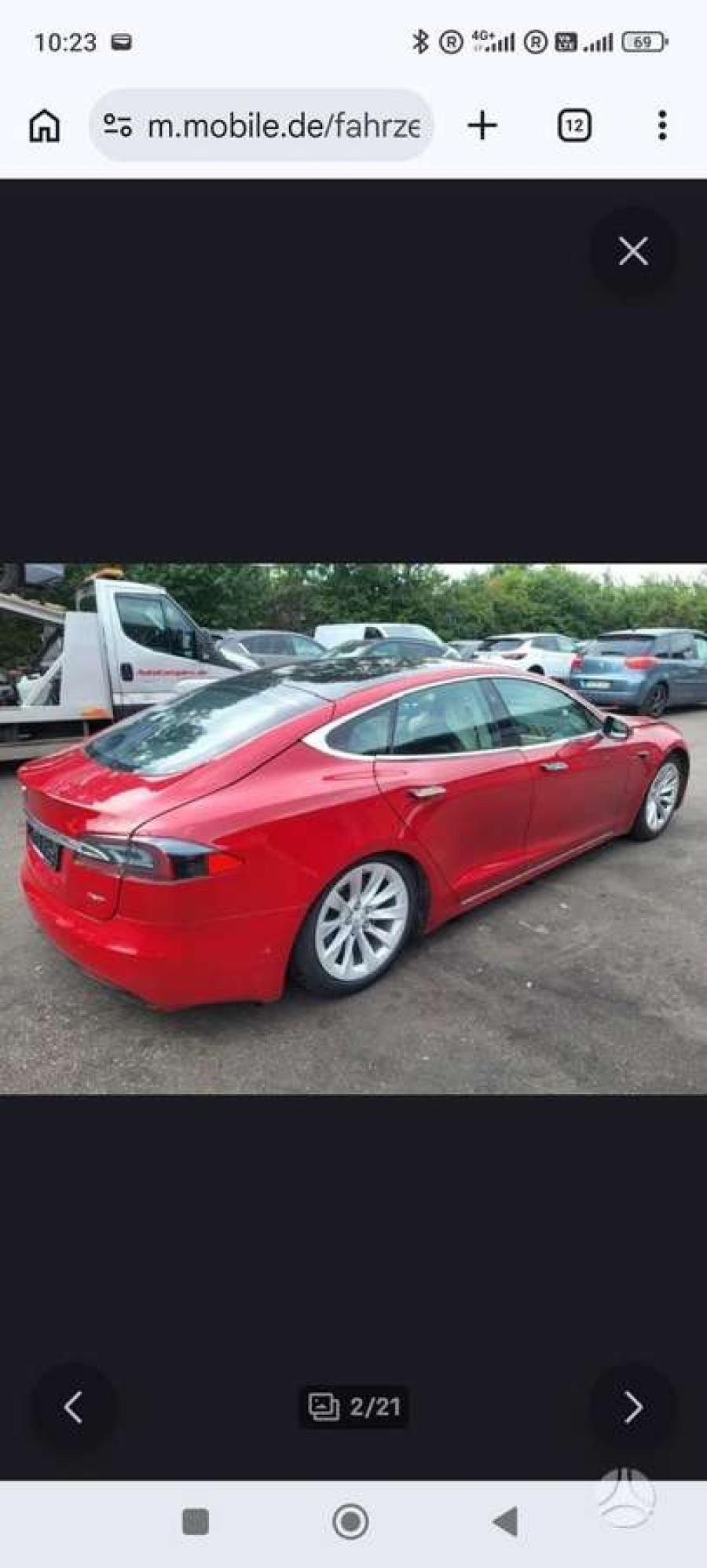 Grey Tesla Model S 2015 in Taurage, with an engine capacity of 0.00 L and mileage of 93 thousand km for 8950 €, photo 22 on AUTOMOTO.COM.LV
