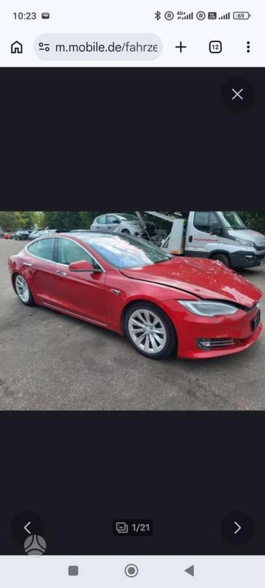 Grey Tesla Model S 2015 in Taurage, with an engine capacity of 0.00 L and mileage of 93 thousand km for 8950 €, photo 25 on AUTOMOTO.COM.LV