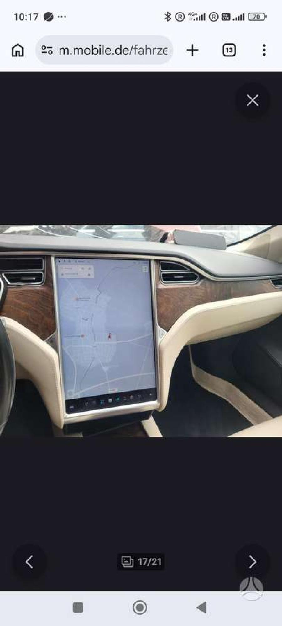 Grey Tesla Model S 2015 in Taurage, with an engine capacity of 0.00 L and mileage of 93 thousand km for 8950 €, photo 26 on AUTOMOTO.COM.LV