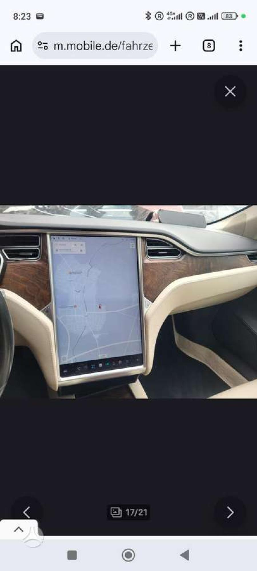 Grey Tesla Model S 2015 in Taurage, with an engine capacity of 0.00 L and mileage of 93 thousand km for 8950 €, photo 28 on AUTOMOTO.COM.LV