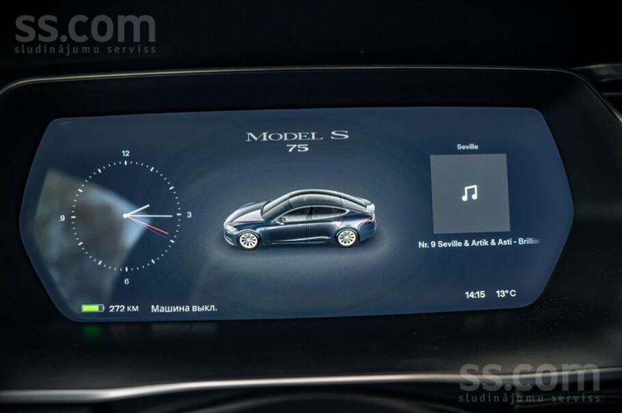 Pelēks Tesla Model S 2017 Rīga, ar dzinēja tilpumu 0.00 L un nobraukumu 98 tūkst. km par 19990 €, foto 30 vietnē AUTOMOTO.COM.LV